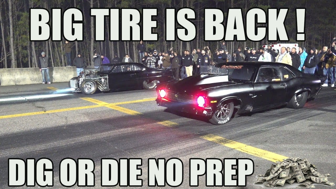 DIG OR DIE CHRISTMAS CLASH 3 NO PREP BIG TIRE CLASS ROCKINGHAM DRAGWAY ...