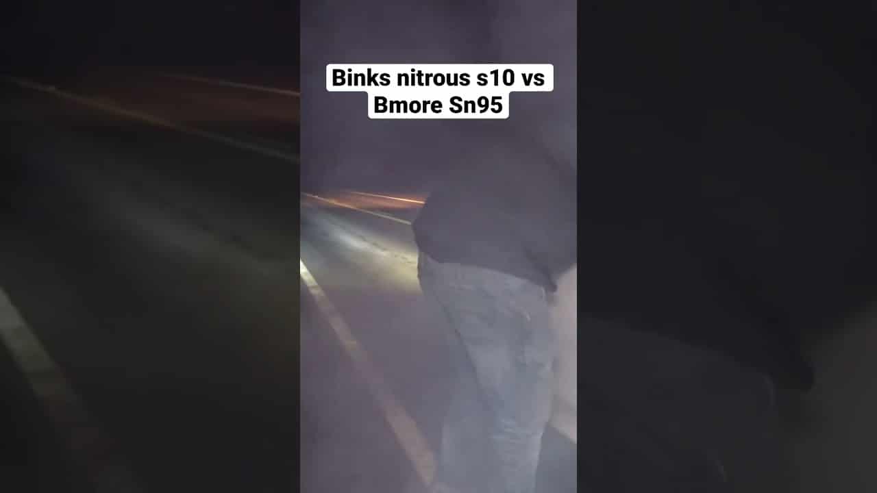 BINKS NITROUS S10 WHEELS UP VS BMORE SN95 MUSTANG - No Prep Racing