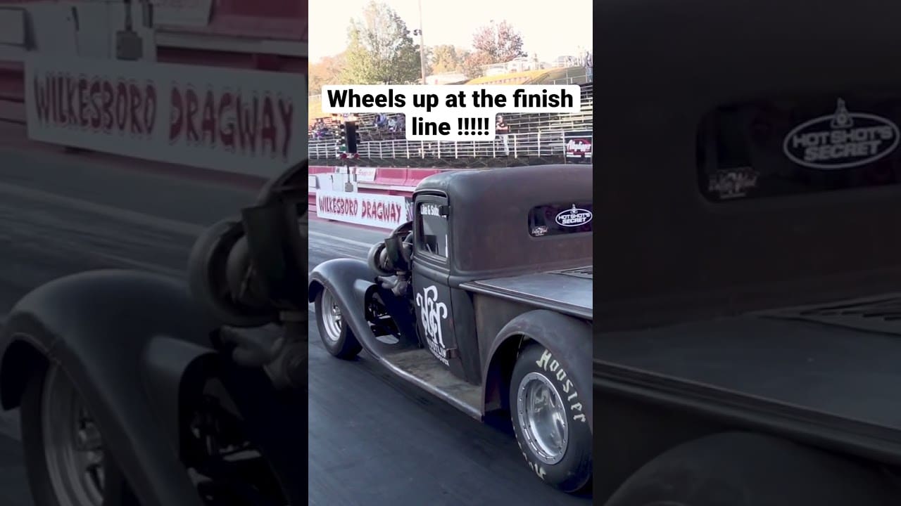 HUSTLIN HORSEPOWER STRAIGHT GANGSTER WHEELS UP AT WILKESBORO DRAGWAY # ...