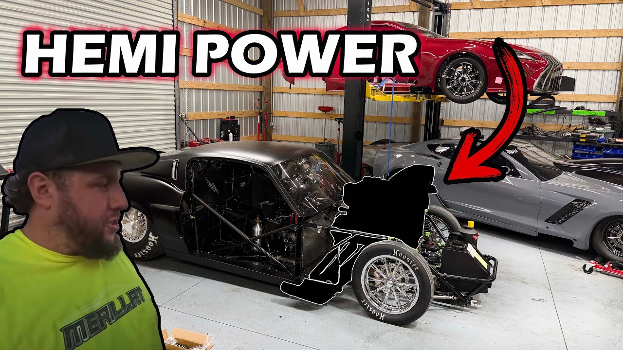 Shoving A Big Hemi Down Inside The 67 Mustang "OUTDATED" - No Prep Racing