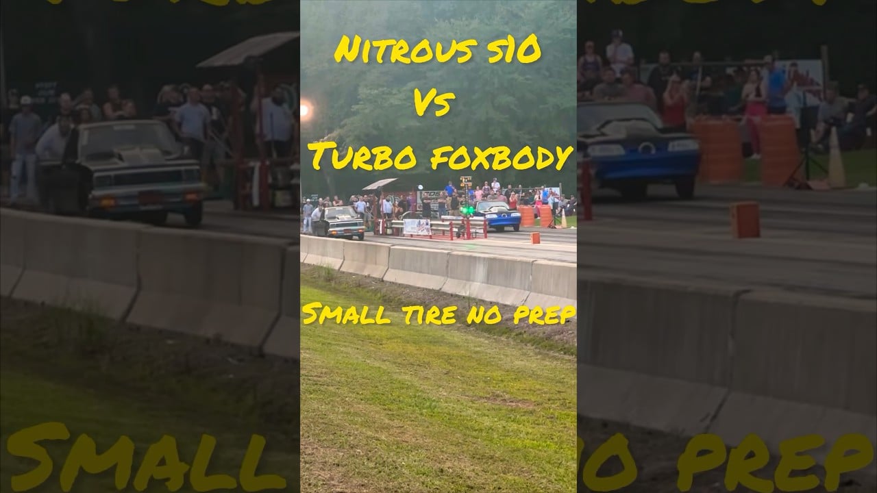 Turbo foxbody vs nitrous s10 no prep racing #shorts #car #racing - No ...