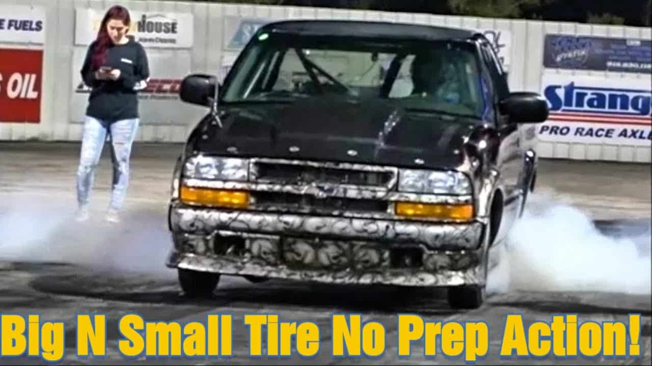 Big N Small Tire No Prep Action! - No Prep Racing