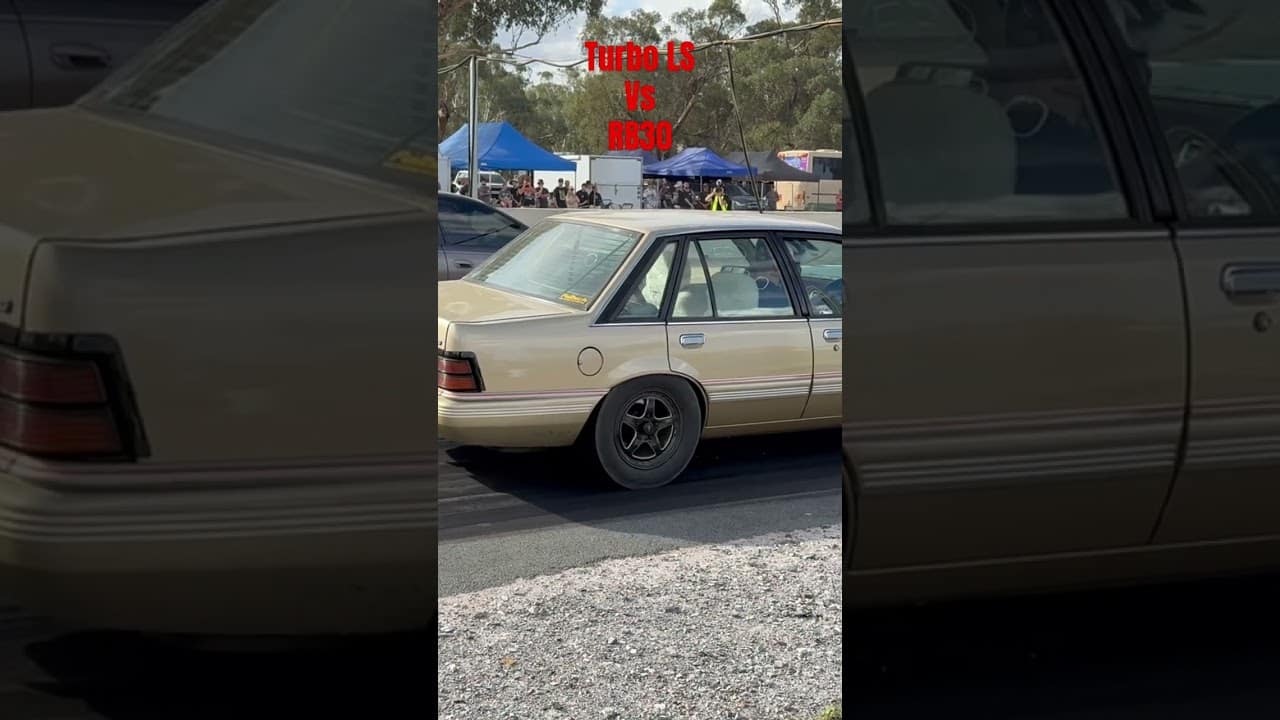 Turbo VY SS vs VL Turbo no prep drag racing - No Prep Racing